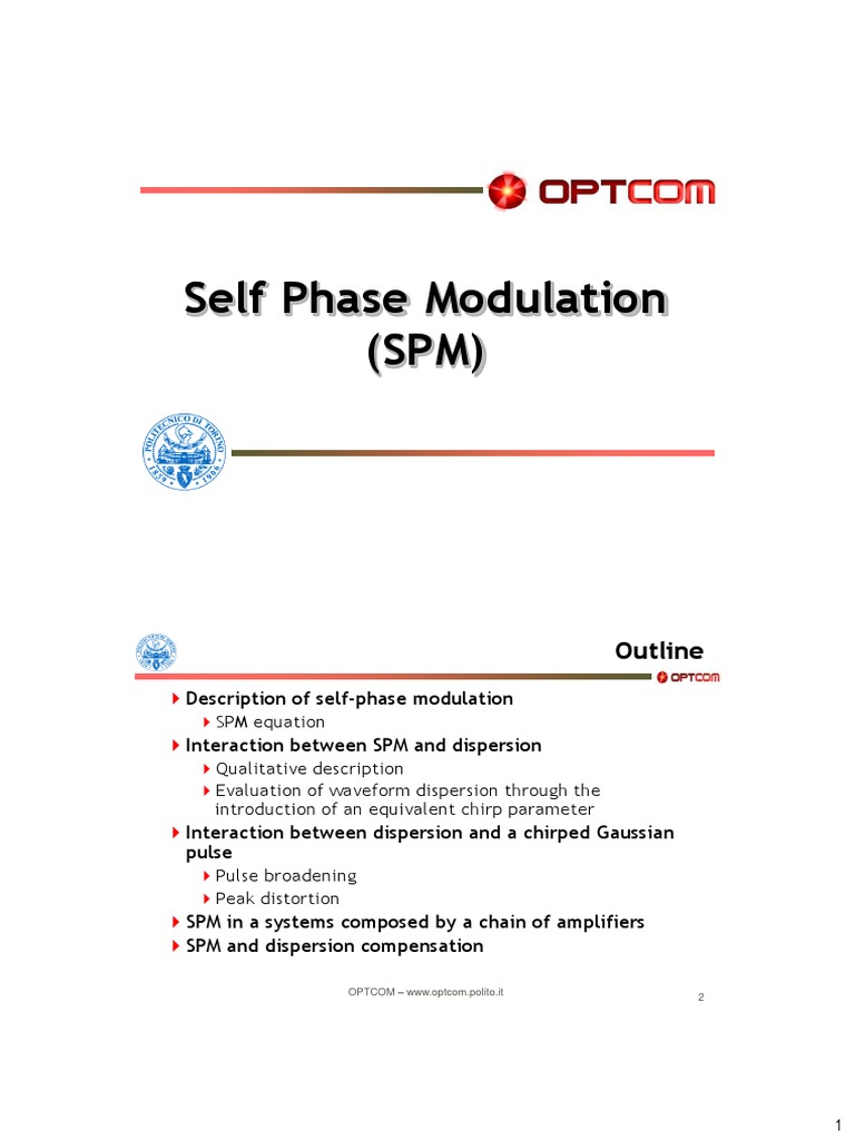 7 - Self-Phase-Modulation PDF | PDF | Dispersion (Optics ...