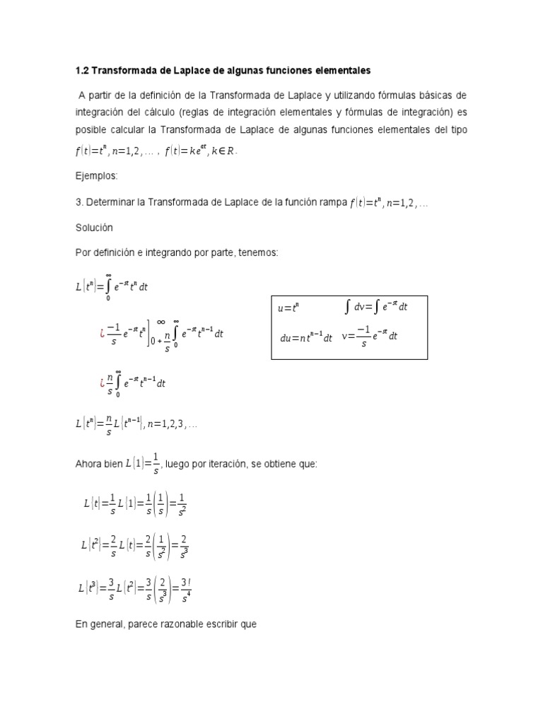 Contenido 2 | PDF | Transformada de Laplace | Integral