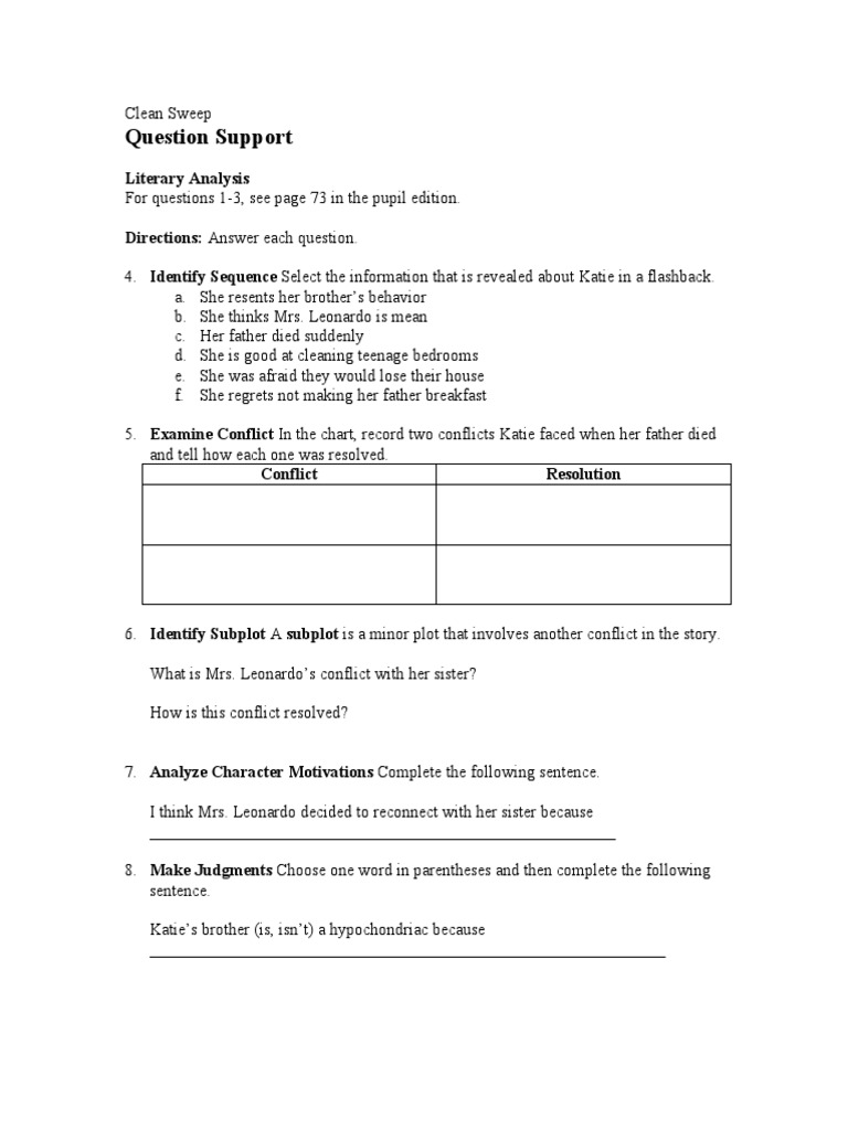 Clean Sweep Summary and Analysis | PDF
