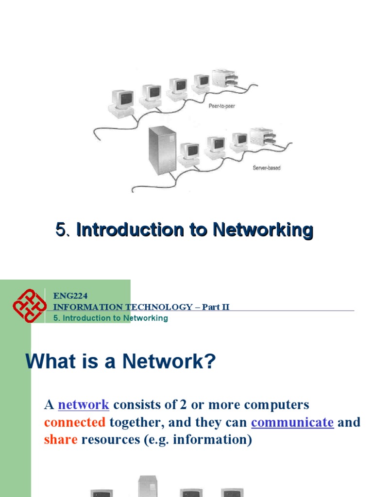 5 Intro To Networking | PDF | Computer Network | Network Topology