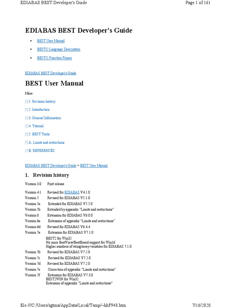Ediabas Best Guide | PDF | Bracket | Computer File