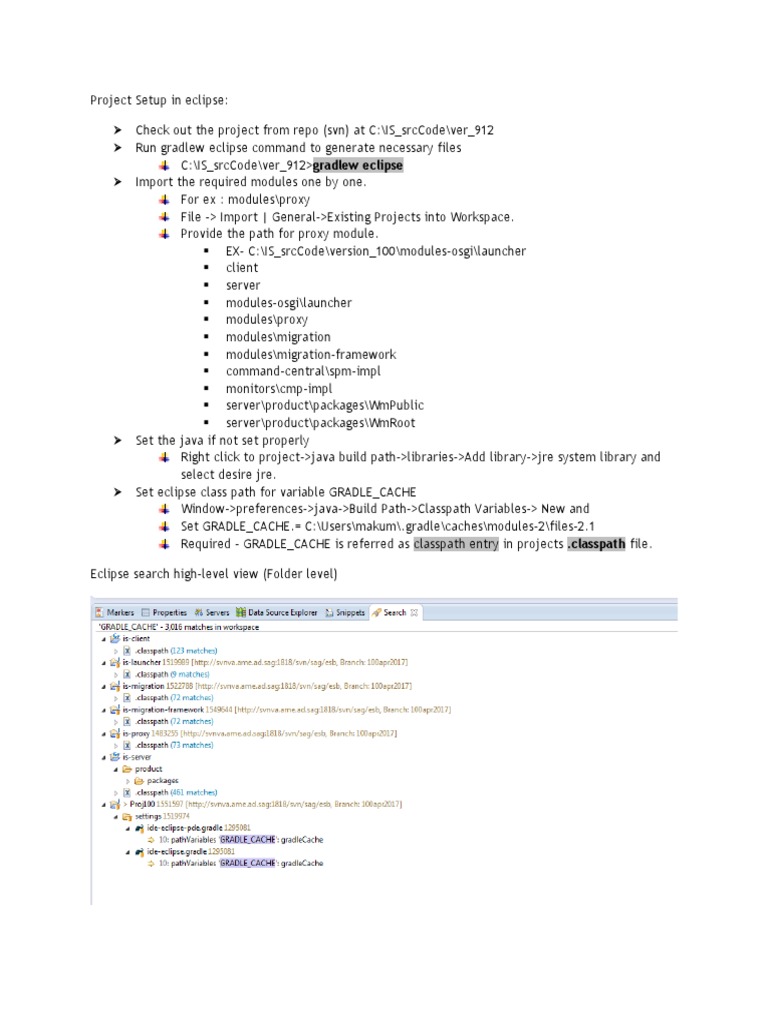 Setting Up an Eclipse Development Environment for a Multi-Module Gradle ... Setting Up an Eclipse Development Environment for a Multi-Module Gradle ...