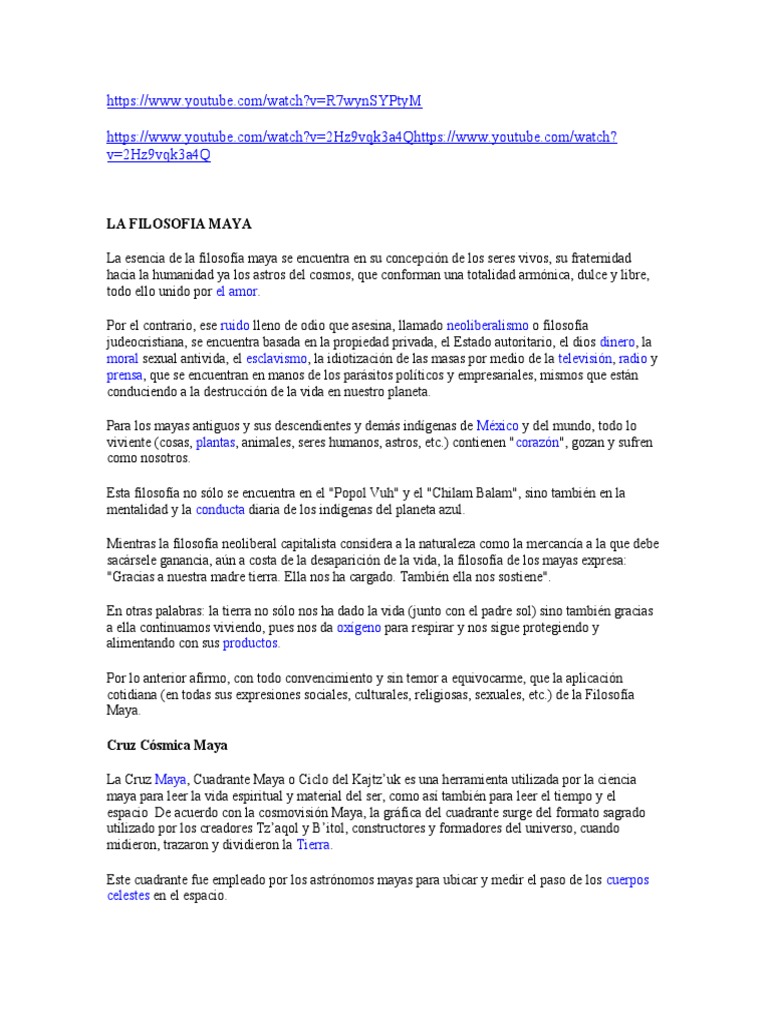 La Filosofia Maya | PDF | Civilización maya | Science
