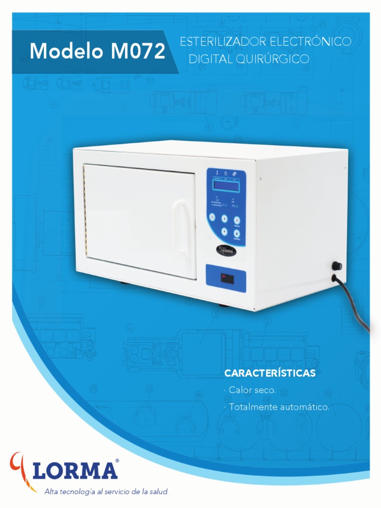 Modelo M072: Esterilizador Electrónico Digital Quirúrgico | PDF | Pantalla de cristal líquido ...