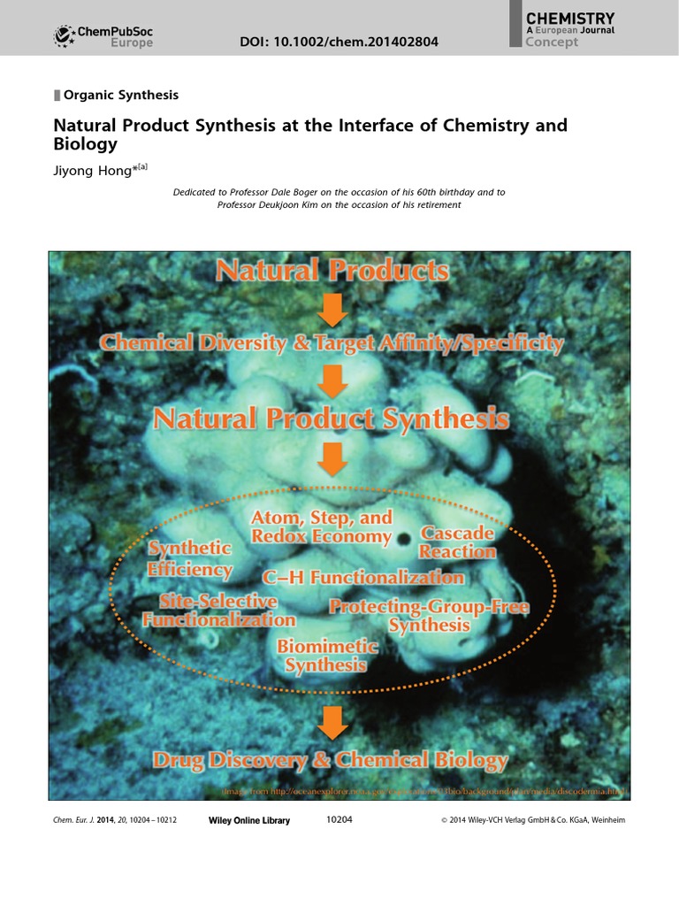 Natural Product Synthesis at The Interface of Chemistry and Biology ...