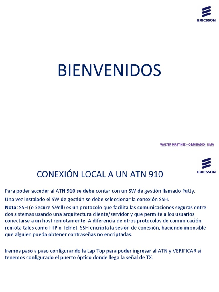 Conexion Local A Un ATN 910 | PDF