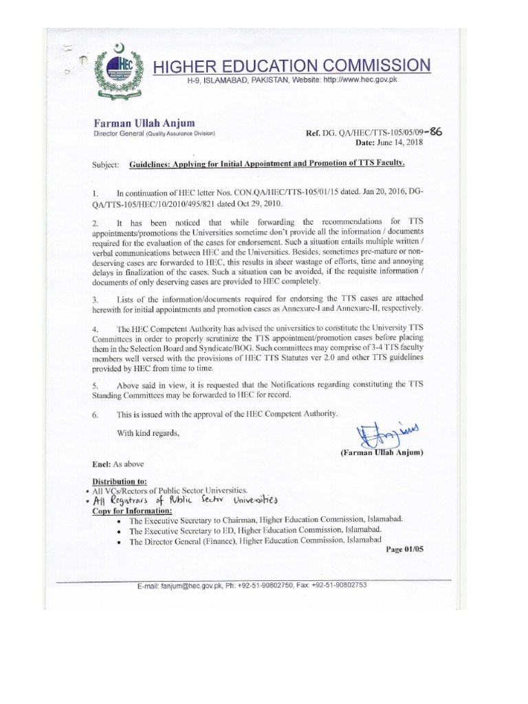 Guidelines Applying For Initial Appointment and Promotion of TTS Faculty | PDF