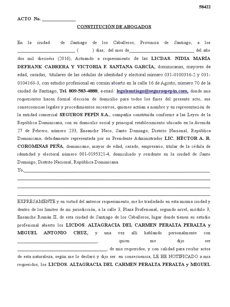 Constitucion De Abogado Pdf República Dominicana Instituciones
