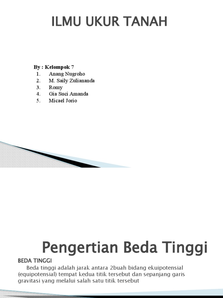 Pengukuran Beda Tinggi dengan Waterpass | PDF