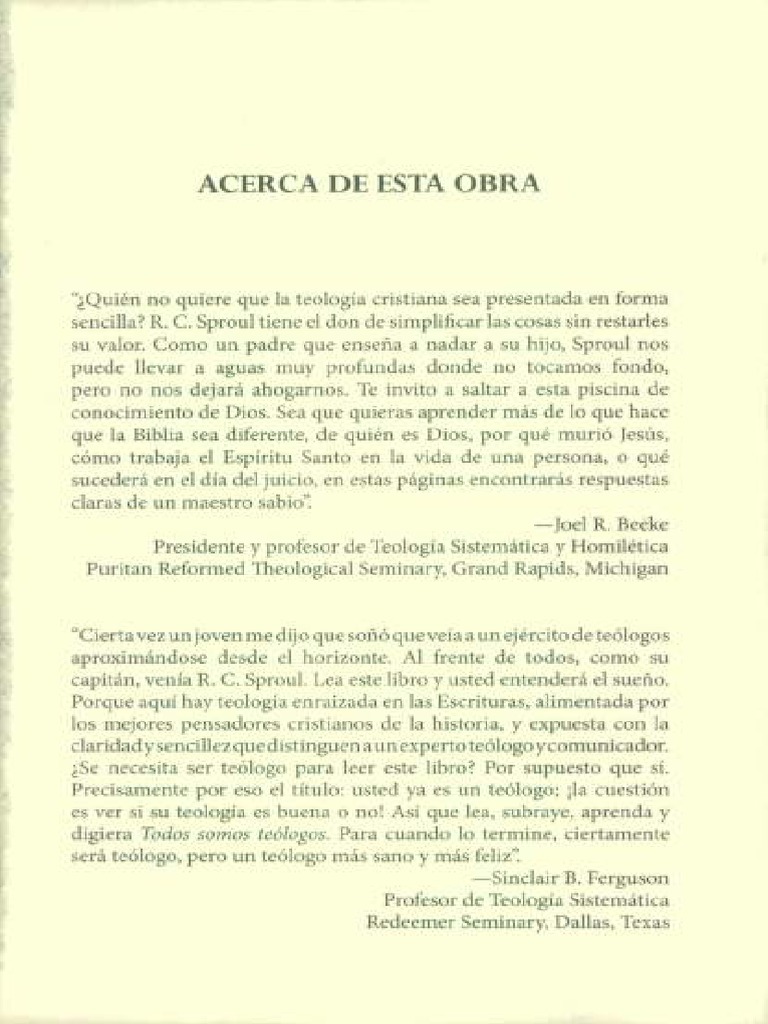 Introducción A La Teología Sistemática PDF | PDF