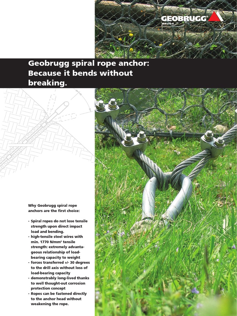 2.3 - Geobrugg Spiral Rope Anchor | PDF | Anchor | Rope