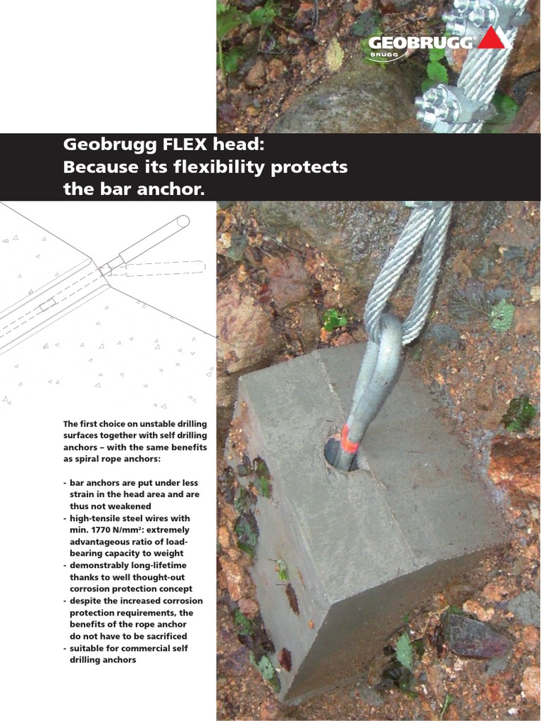 2.4 - Geobrugg FLEX Head | PDF | Anchor | Reinforced Concrete