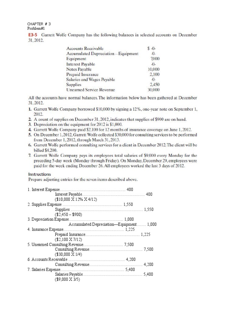 Additional Problem Chap 3 Solution | PDF | Expense | Revenue