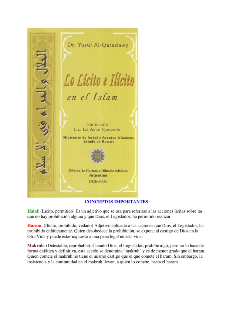 Lo Lícito e Ilícito en El Islam PDF | PDF | Hadith | Corán