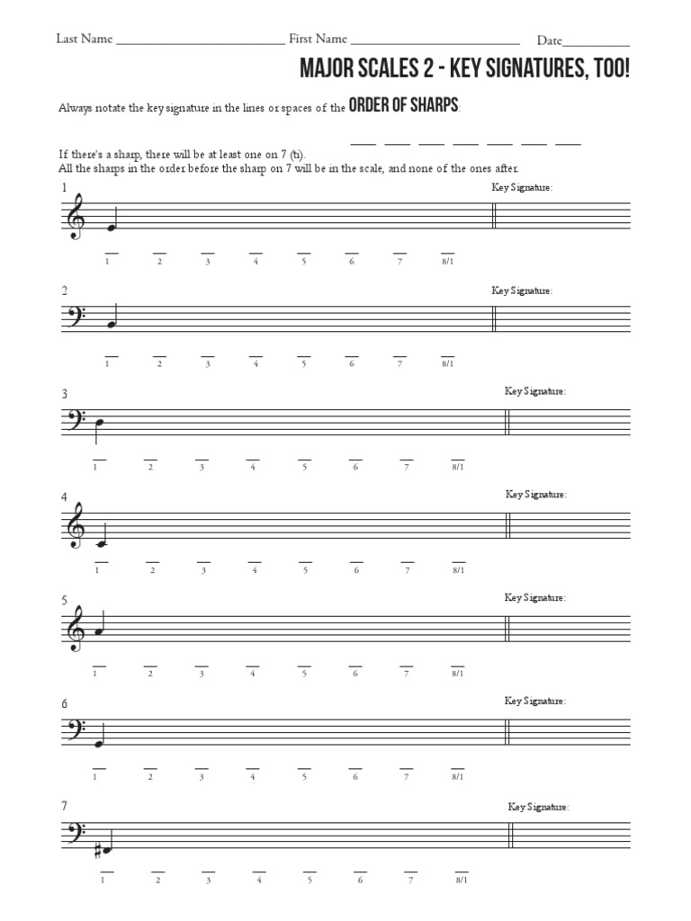 02-03 - Theory 1A - Major Scales 2 | PDF | Musicology | Musical ...