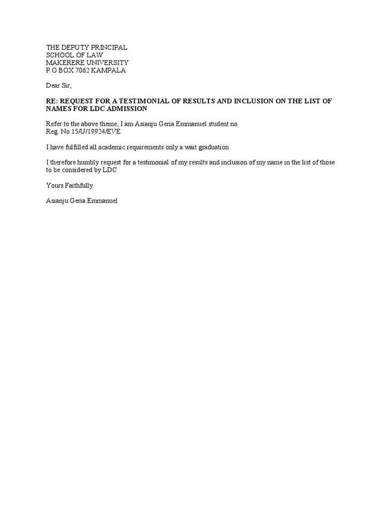 Testimonial Letter | PDF