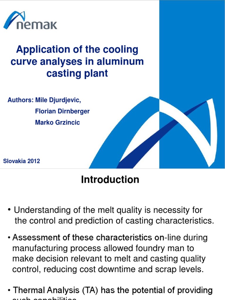 Thermal Analysis in Aluminum Casting | PDF | Thermal Analysis | Casting ...