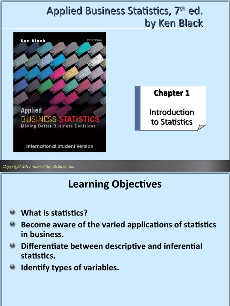ch01 Black | PDF | Level Of Measurement | Statistics