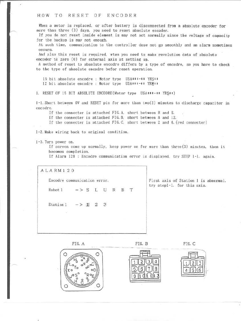 Encoder Reset Procedure | PDF