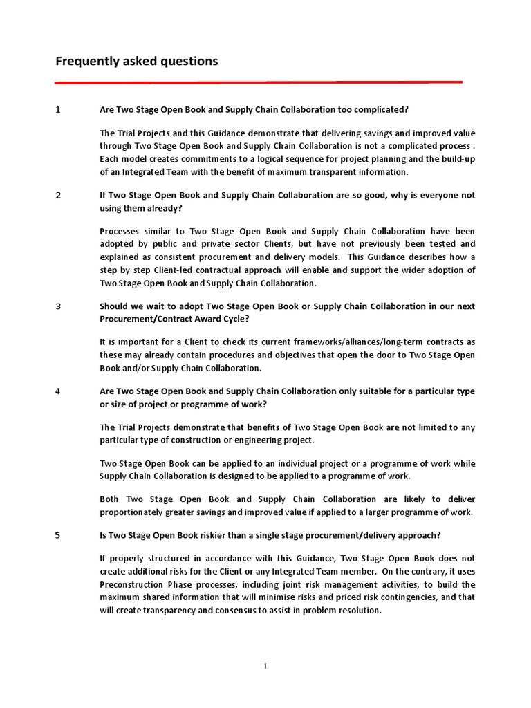 Two Stage Open Book QA | PDF | Supply Chain | Procurement