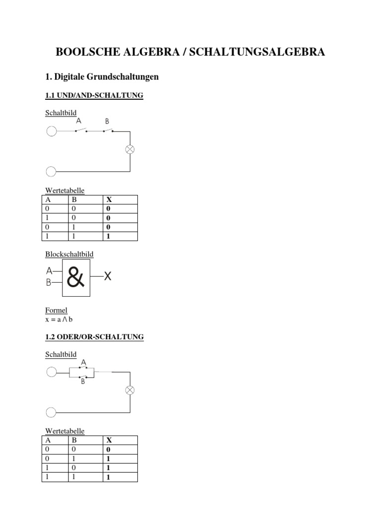 Boolesche Algebra | PDF