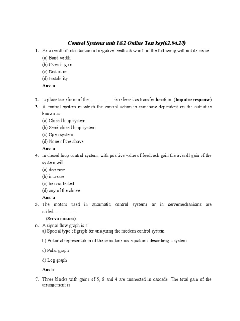 cs1&2 Answer Key | PDF | Discrete Fourier Transform | Fast Fourier Transform