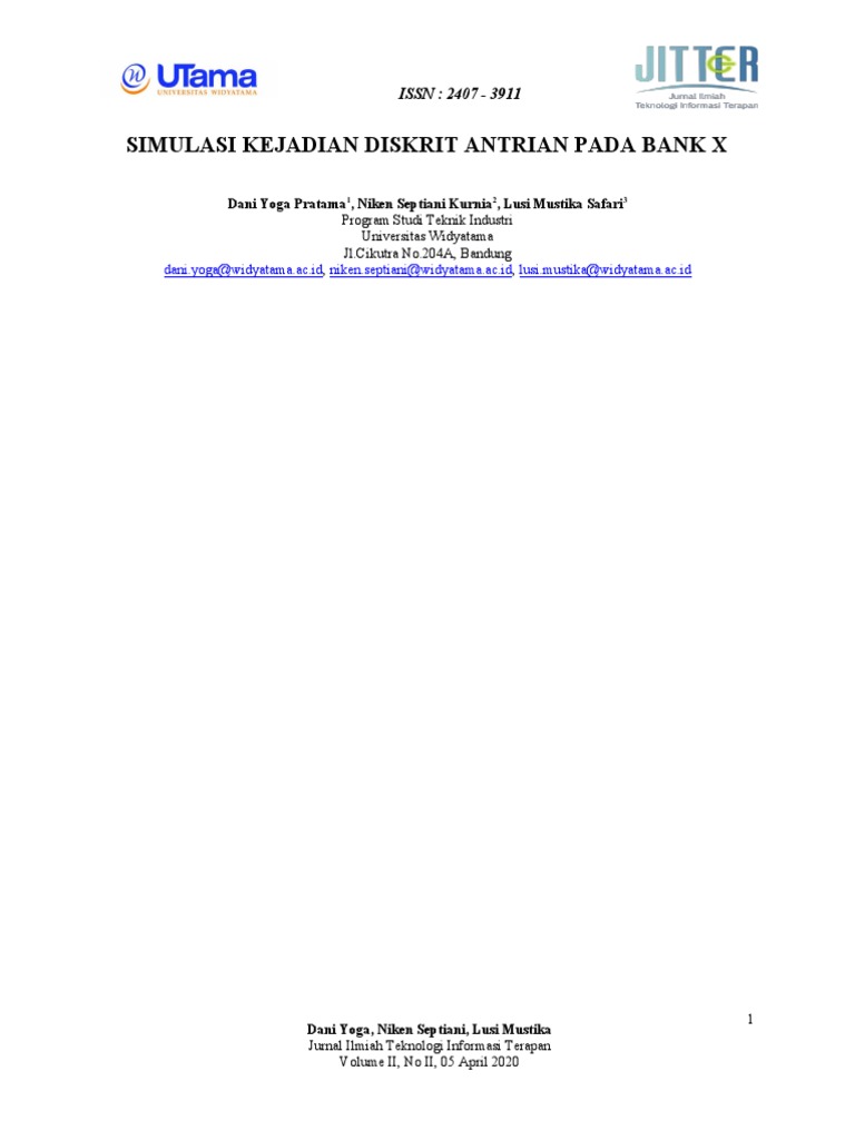 MODUL 2 SIMULASI KEJADIAN DISKRIT - Rev1 | PDF