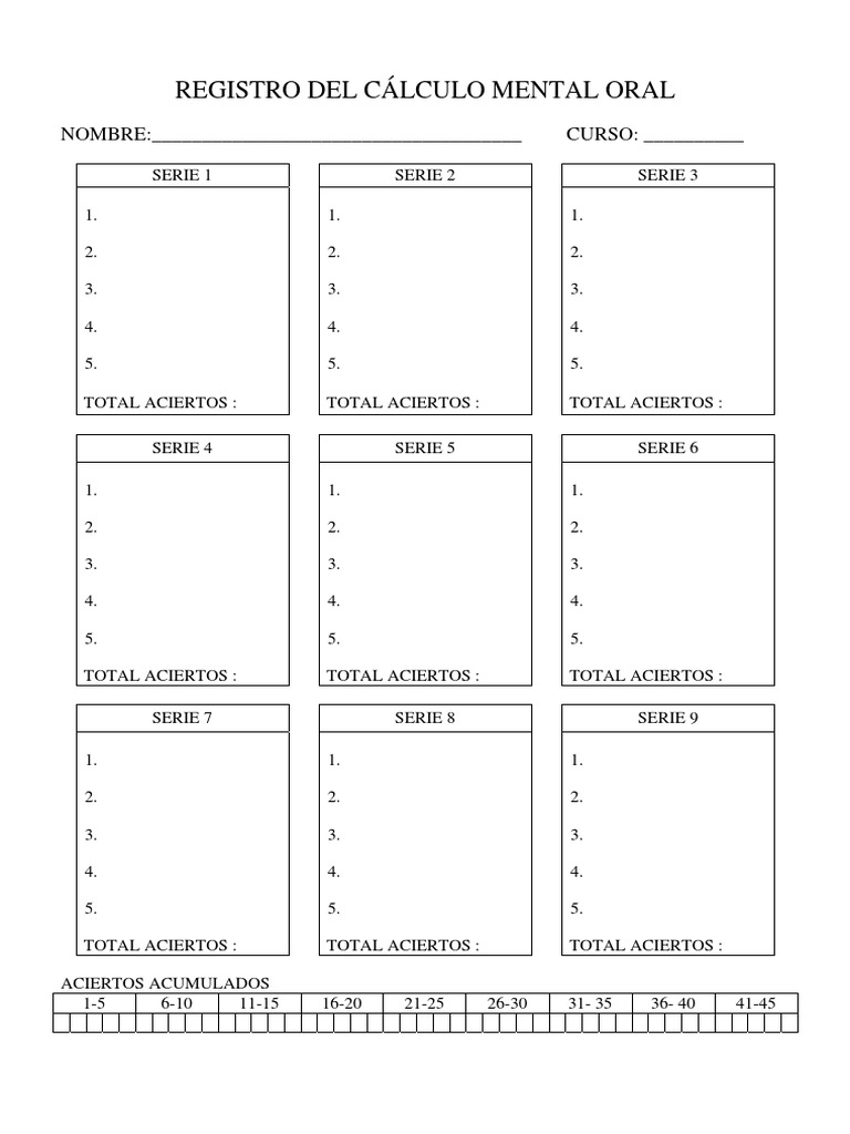 Registrocalculomentaloral PDF | PDF