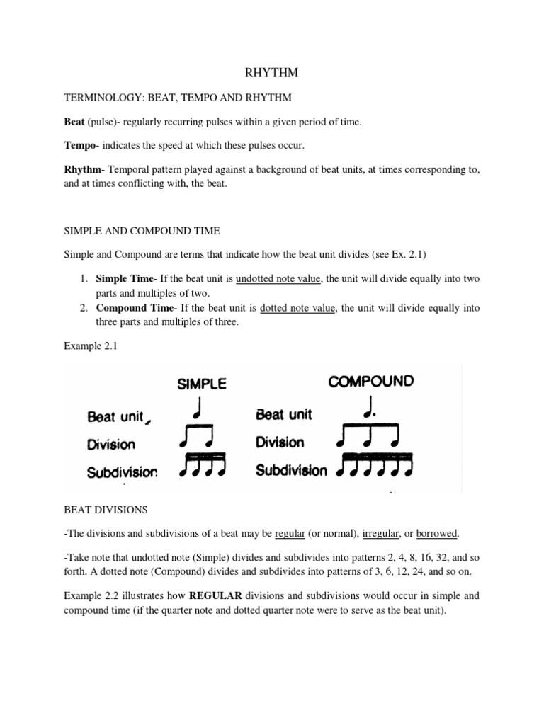 Lesson About Rhythm | PDF | Musical Forms | Performing Arts
