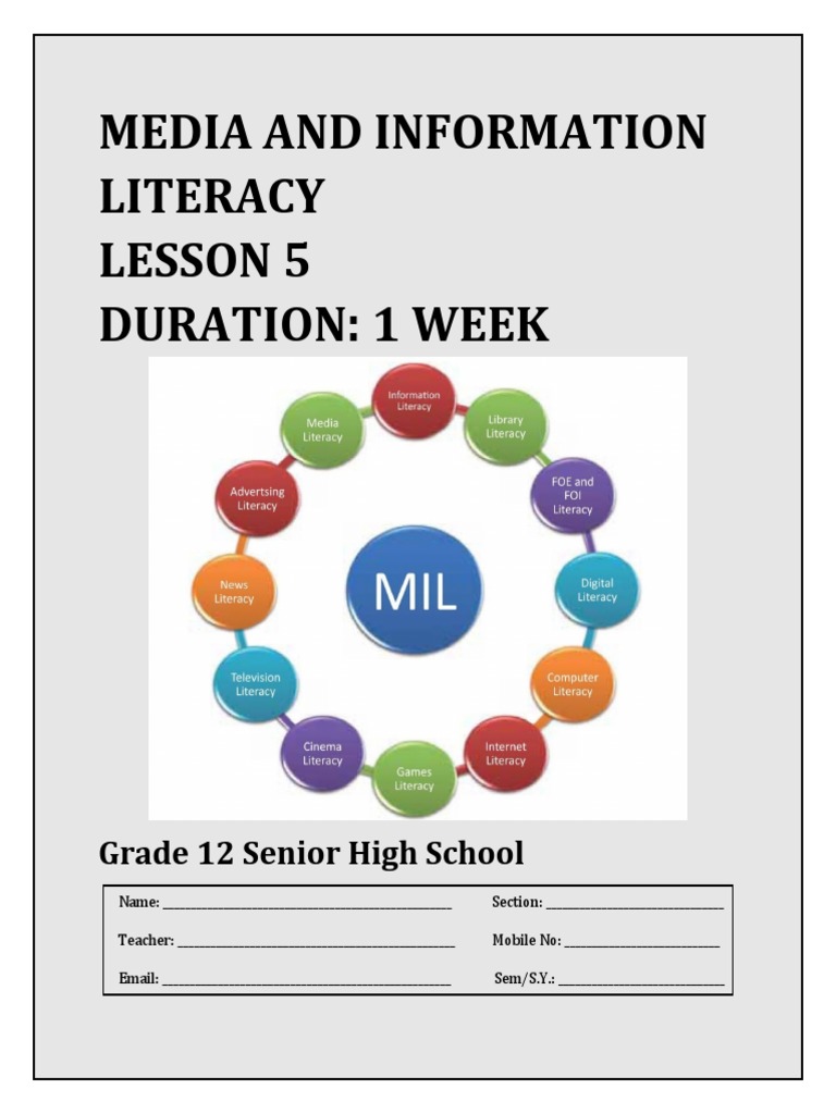 LM SHS Media and Information Literacy - Lesson 5 | Download Free PDF ...