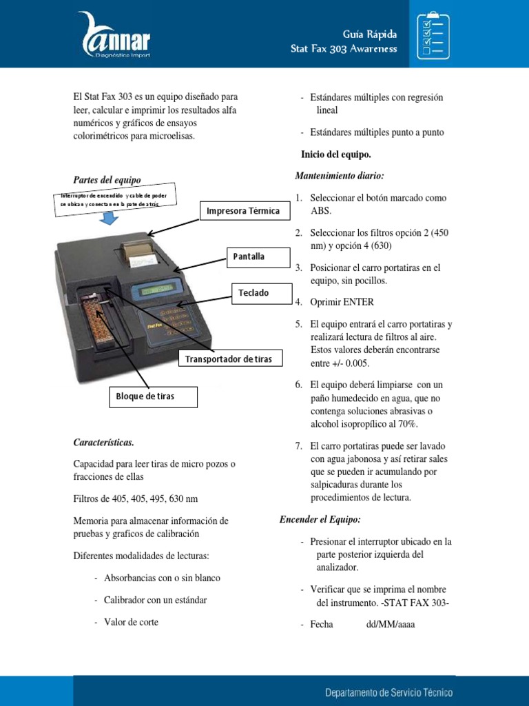 Partes y Uso del Stat Fax 303 | PDF | Trabajo de oficina | Hardware de ...