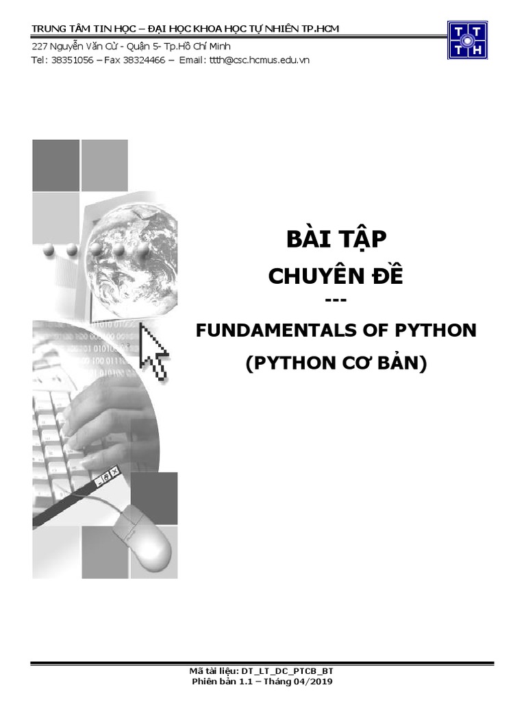Python Co Ban - Bai Tap - Va - BTThem - 08042019 | PDF