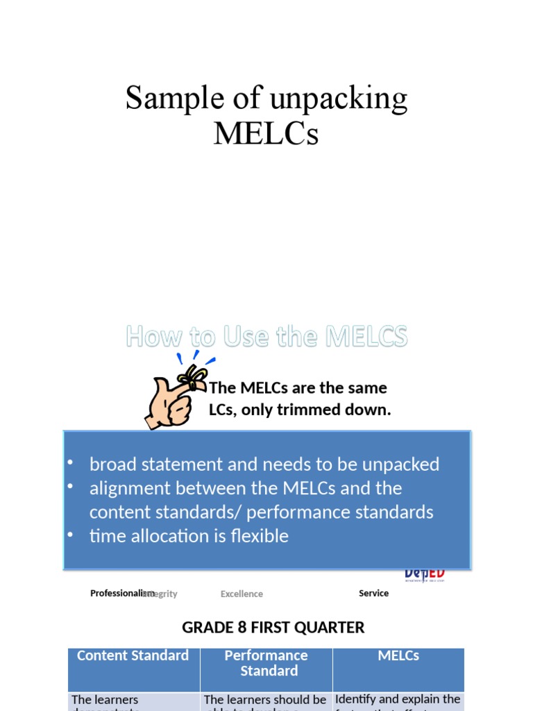 Sample of Unpacking MELCs | PDF | Potential Energy | Kinetic Energy