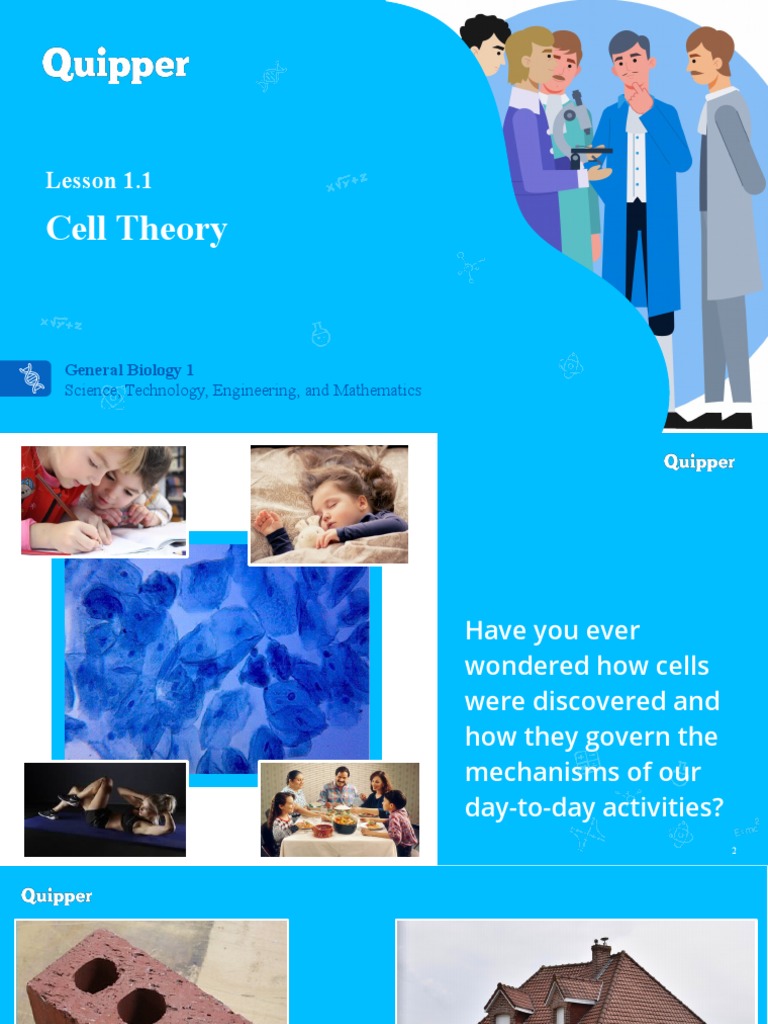 Cell Theory: Lesson 1.1 | PDF | Cell (Biology) | Organisms