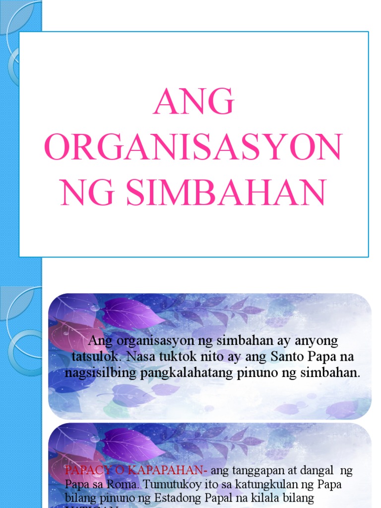 Ang Organisasyon NG Simbahan | PDF