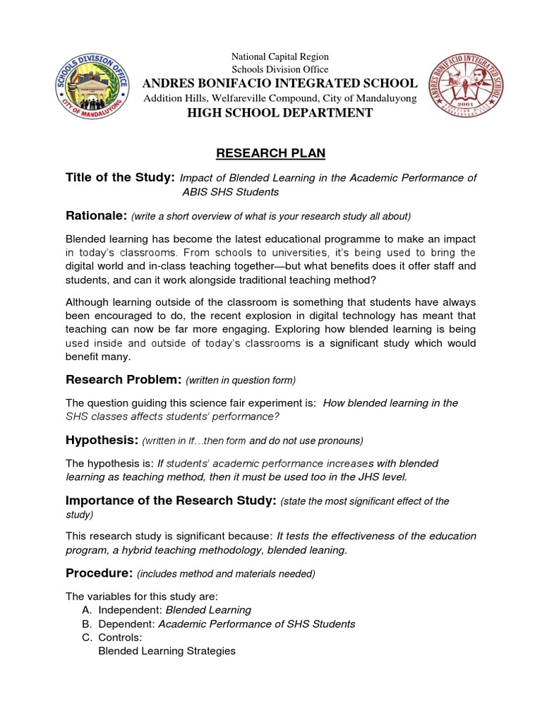 Sample Research Plan PDF | PDF | Teaching Method | Internet