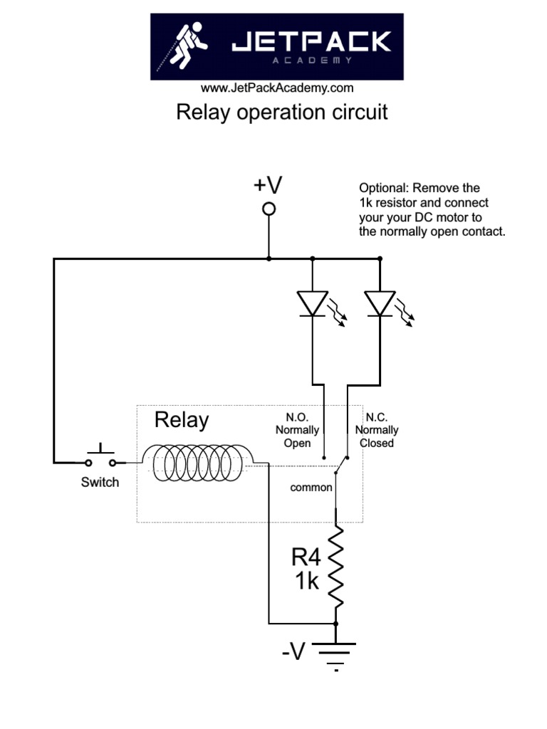 Relay Operation Circuit Diagram | PDF