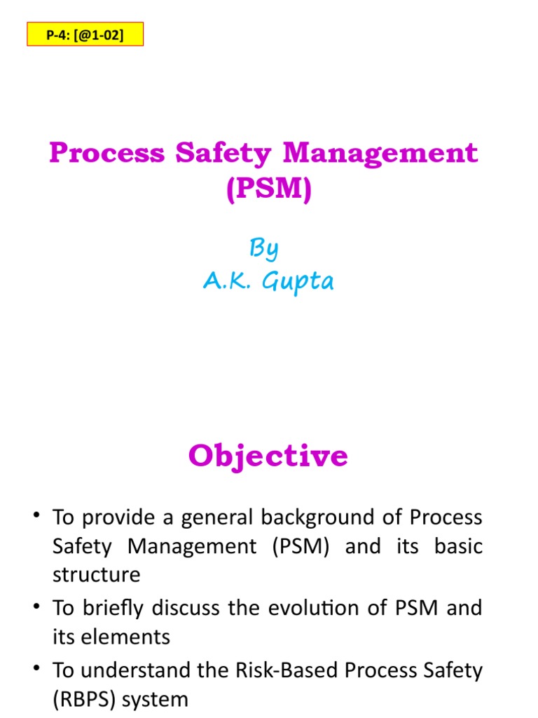 ADIS - P-4 (@1-02) Process Safety Management - (70) - Aug. 2017 | PDF ...
