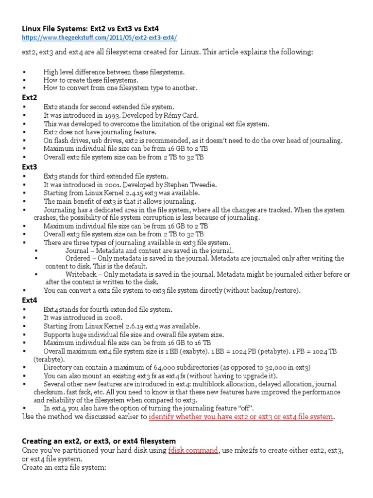 Linux File Systems | Download Free PDF | File System | Computing Platforms