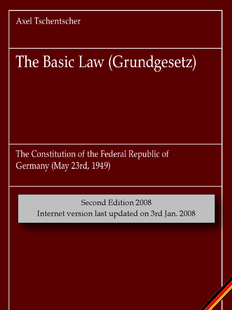 Constitution of Germany | PDF | Constitutional Law | Ethical Principles