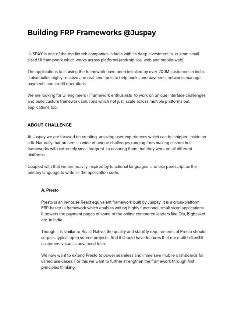 Building FRP Frameworks | PDF | Software Framework | Cross Platform ...