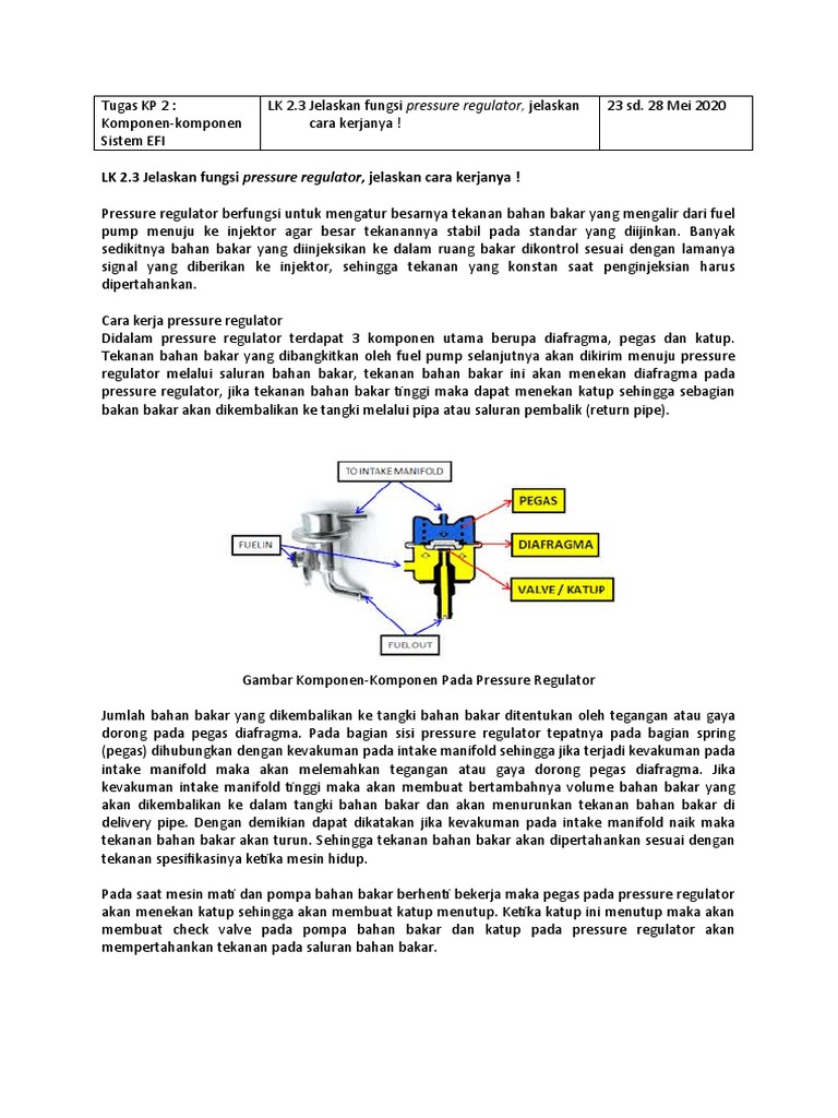 Fungsi dan Cara Kerja Pressure Regulator | PDF | Teknologi & Rekayasa