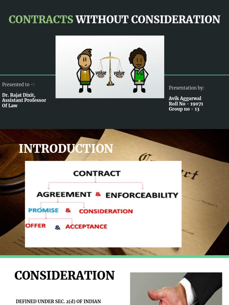 Without Consideration: Contracts | PDF