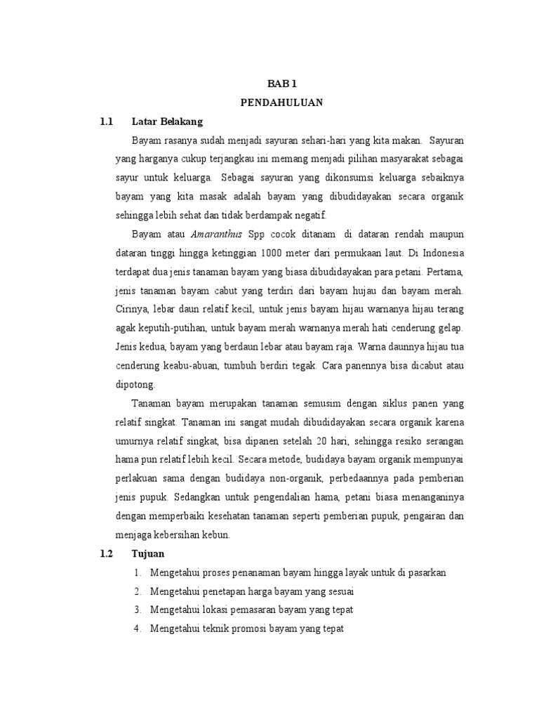 Contoh Proposal Kelompok Enterpreneurship | PDF | Sains & Matematika ...