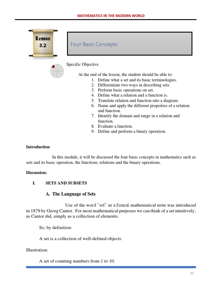 2.2 Four Basic Concepts-1-19 | PDF | Set (Mathematics) | Function (Mathematics)
