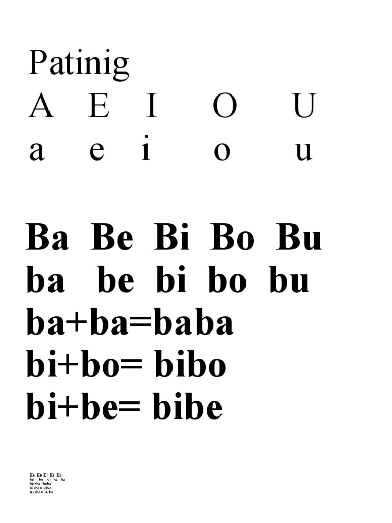 Pagbasa Mga Pantig | PDF