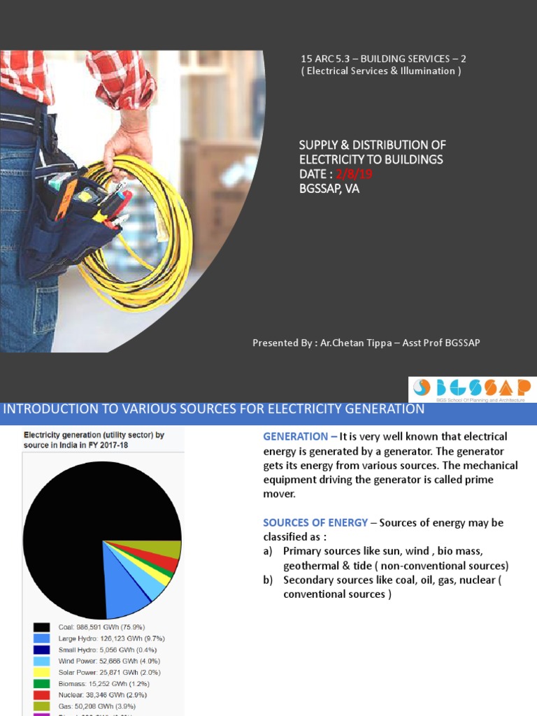 Supply and Distribution of Electricity To Buildings | PDF | Electric ...