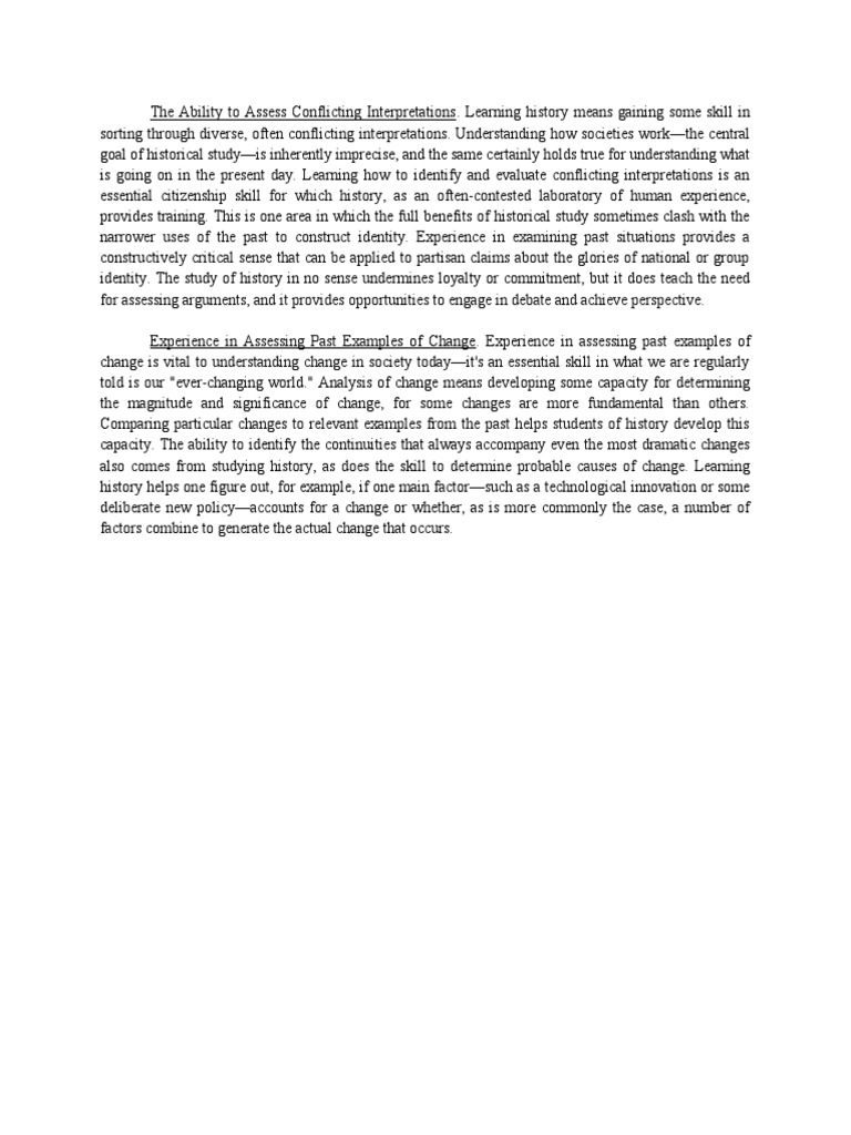 The Ability To Assess Conflicting Interpretations | PDF