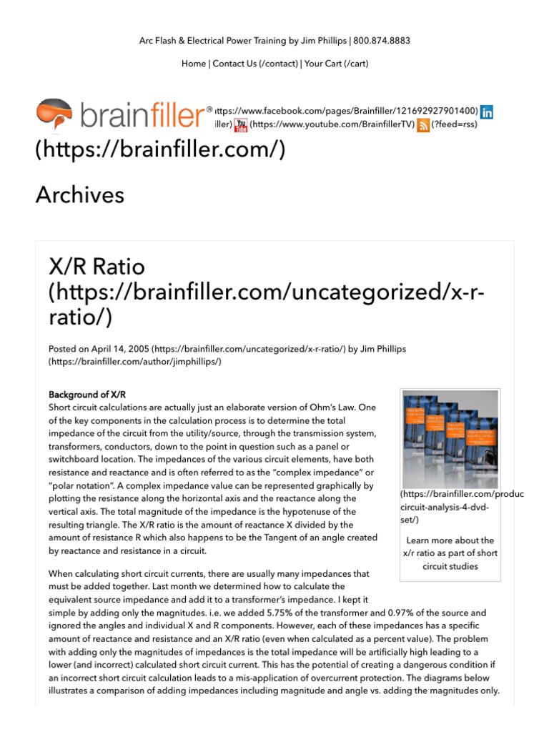 Understanding X/R Ratio in Short Circuits | PDF | Electrical Impedance ...