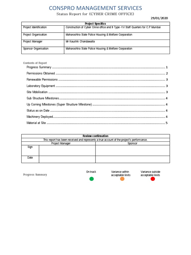 Conspro Management Services: Contents of Report | PDF | Deep Foundation ...